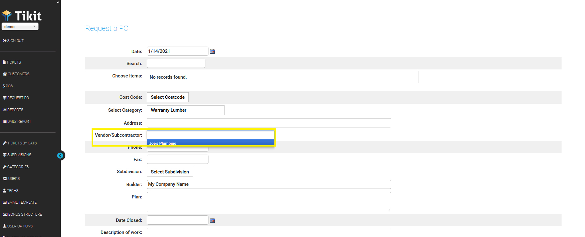 select-sub - Tikit Cloud-Based Hodme Warranty Software | Loan Processing Software